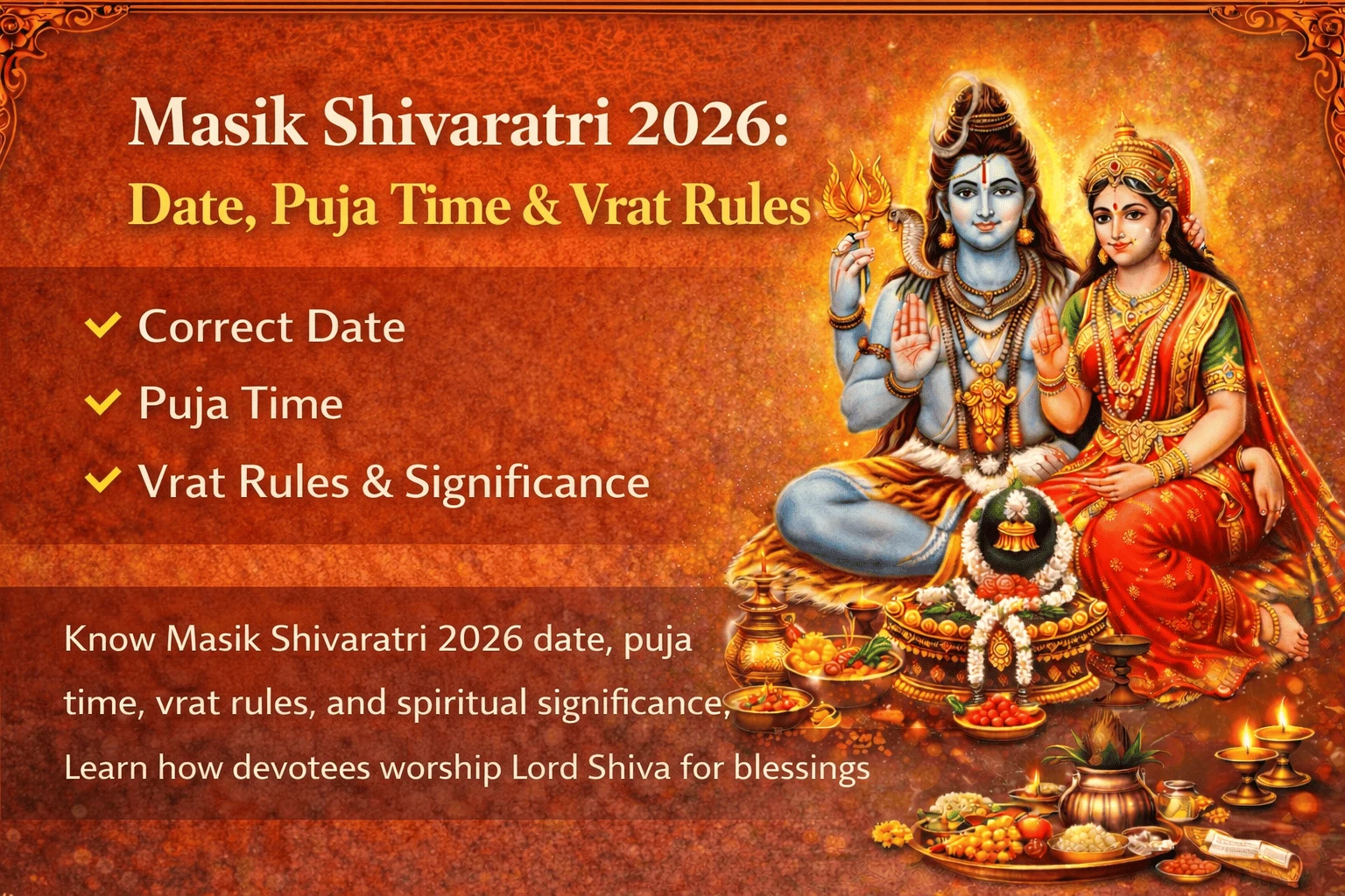 Masik Shivaratri 2026: Date, Puja Time & Vrat Rules